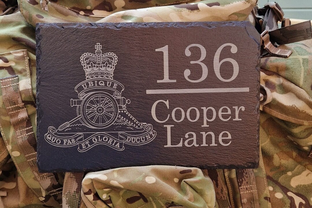 Engraved Royal Artillery Slate Door Plaque - Etsy
