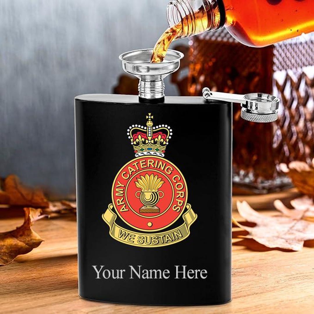 Army Catering Corps Personalised Hip Flask - Etsy