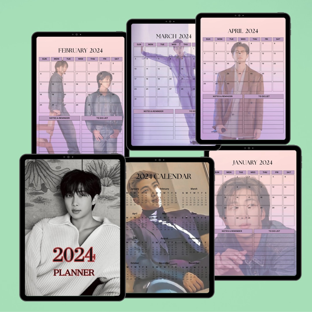 BTS RM 2024 Planner Kim Namjoon Planner 2024 PDF Printable - Etsy