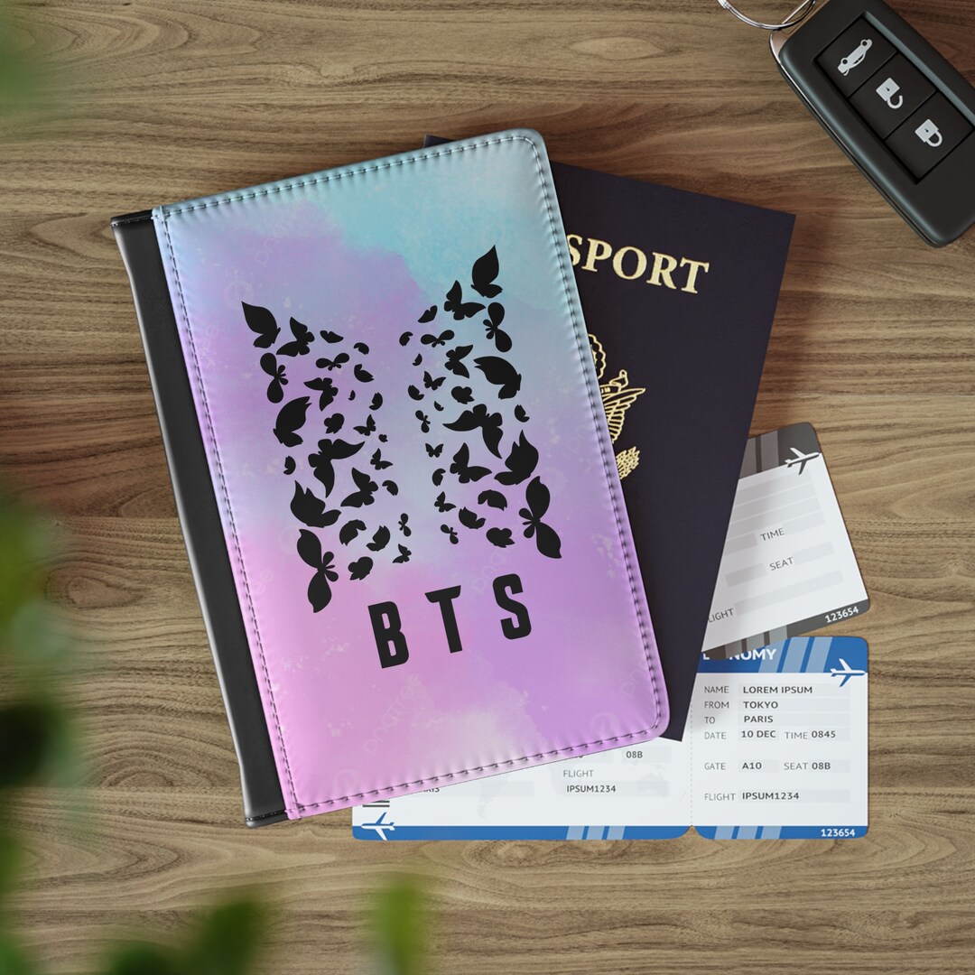 BTS Passport Cover, Bts Logo Print, Bts Butterfly Logo, Bts Butterfly ...