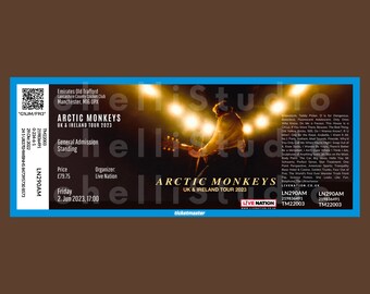 Arctic Monkeys 2023 Tour Printable Souvenir Ticket - Etsy