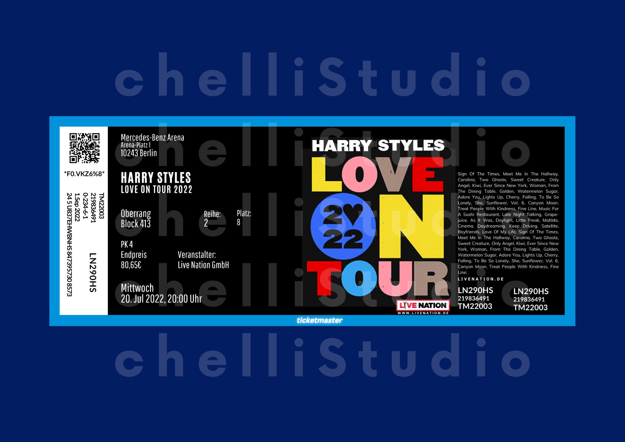 One Direction Concert Ticket 2022