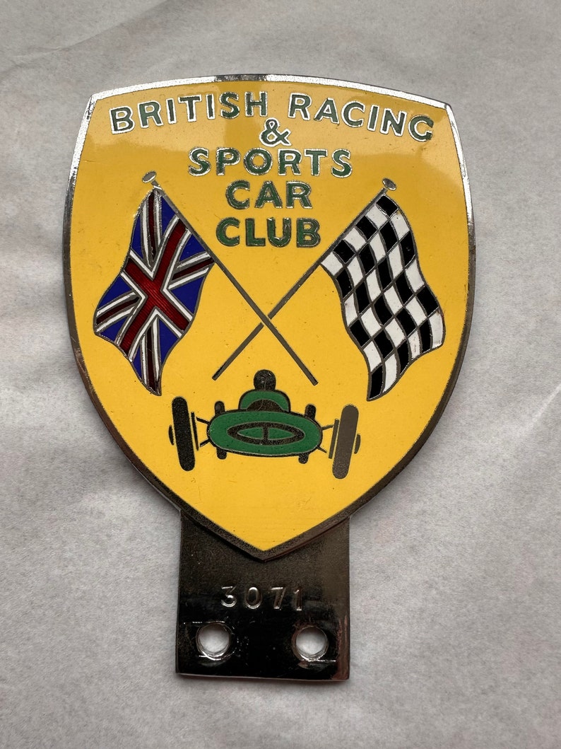 Two Lovely Old British Racing Club Badges, Automobillia. - Etsy