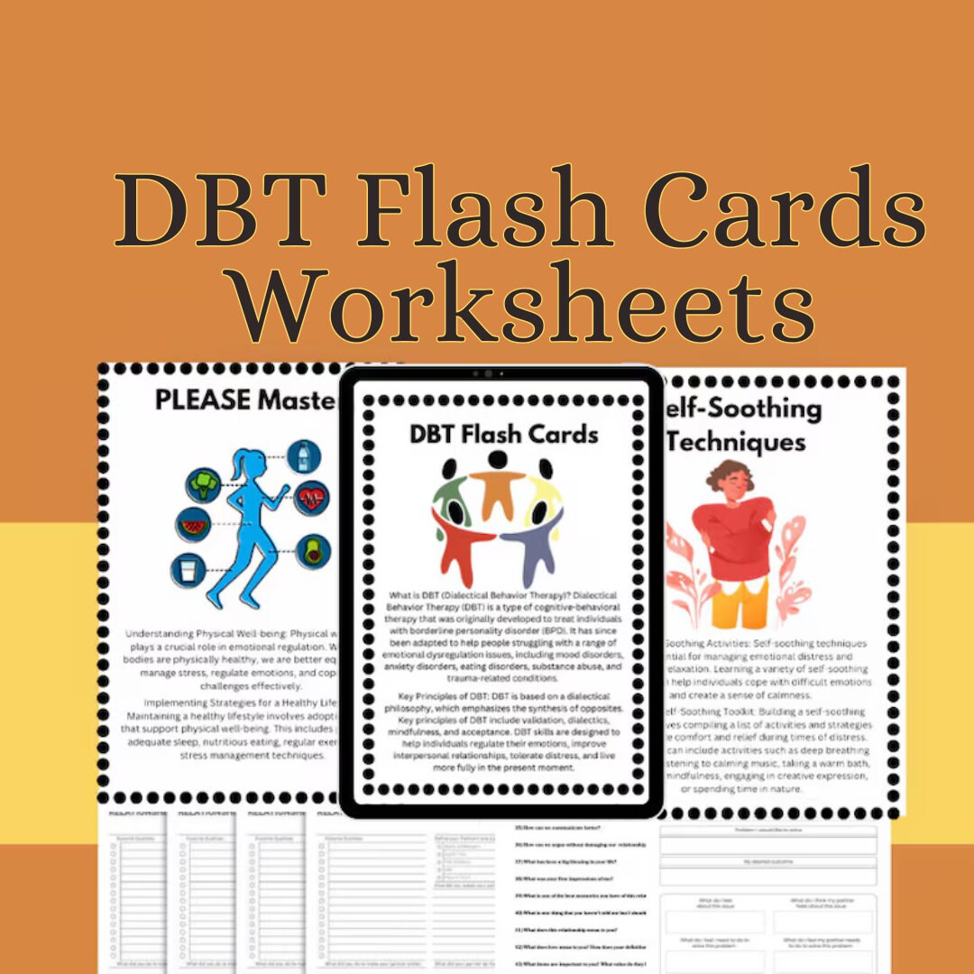 DBT Mastery: Flash Cards & Mega Bundle for Emotional Wellness - Etsy Canada