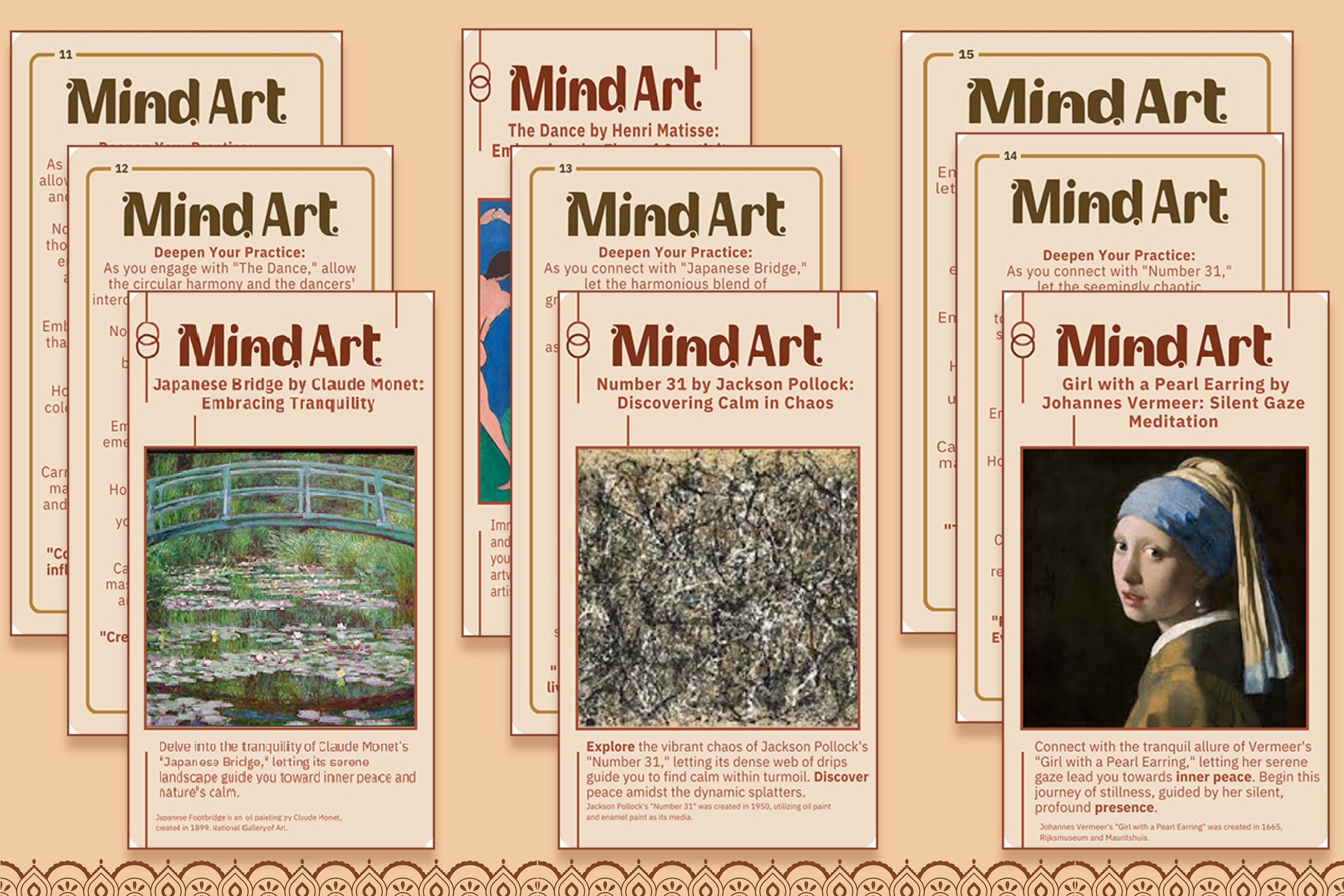 Mindart Anxiety Relief Bundle 50 Flash Cards, Therapeutic Journal, Art ...