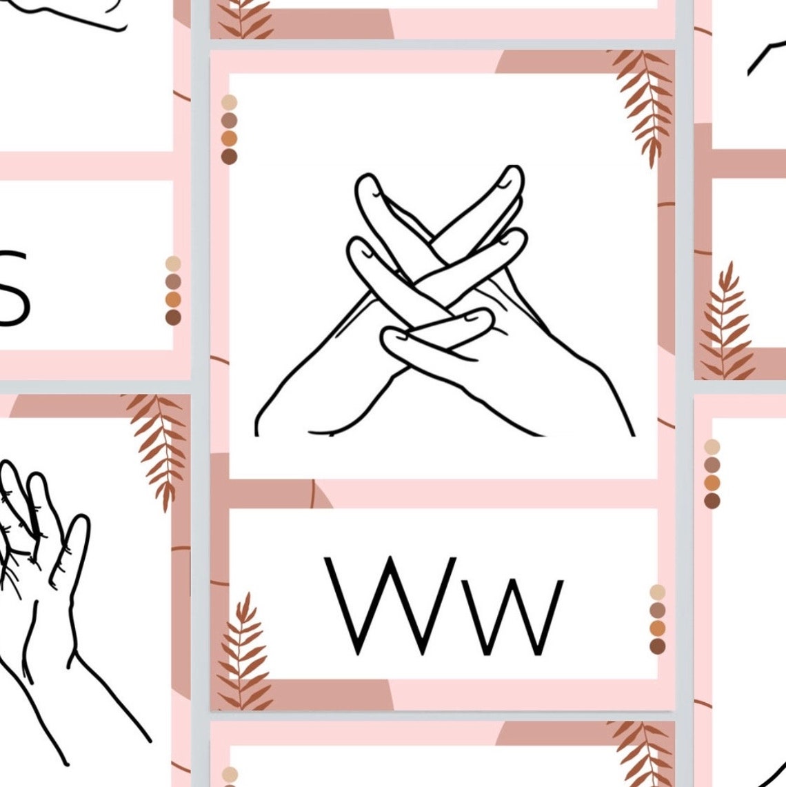 Boho Auslan Alphabet Posters: Neutral Classroom Decor (digital Download ...