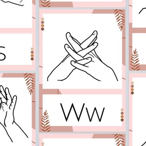 Boho Auslan Alphabet Posters: Neutral Classroom Decor (digital Download ...