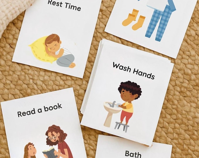 Kids Daily Routine Cards: Visual Schedule, Chore Chart (digital ...