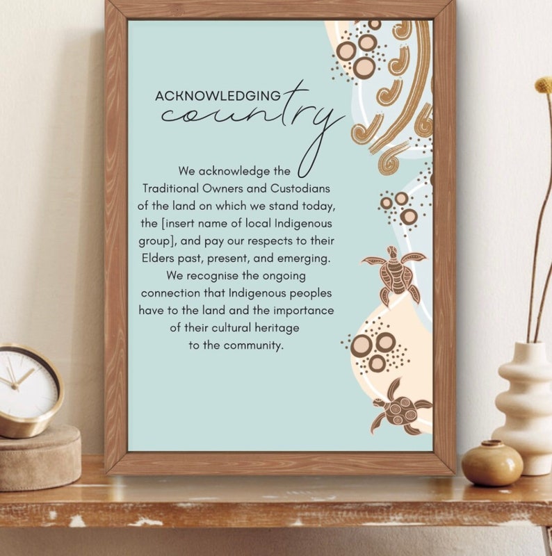 Editable Acknowledgement of Country Sign: Aboriginal Art (digital File ...
