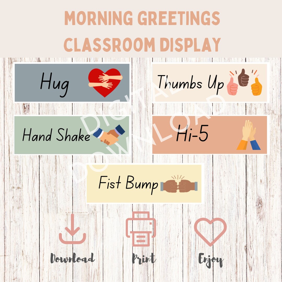Morning Greetings | Classroom Display - Etsy