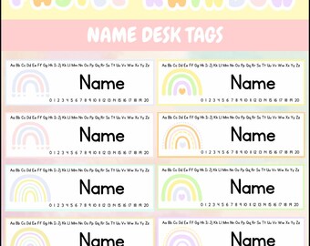 Student Desk Name Labels, Editable Classroom Printables, Student Name ...