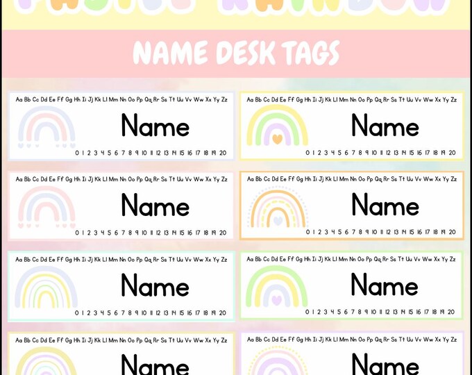 Student Desk Name Labels, Editable Classroom Printables, Student Name ...