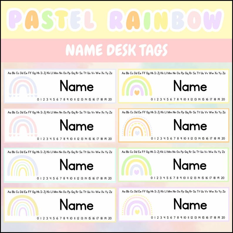 Student Desk Name Labels, Editable Classroom Printables, Student Name ...