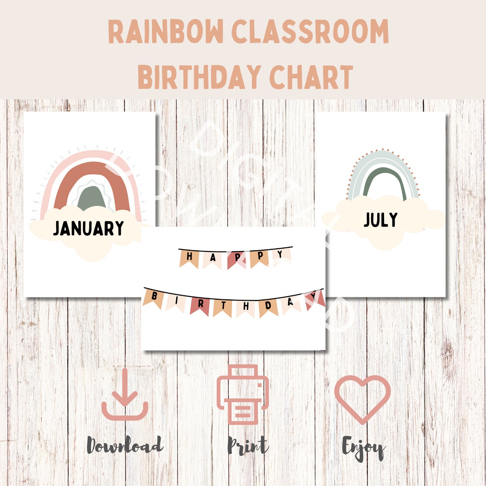 Classroom Birthday Chart - Etsy