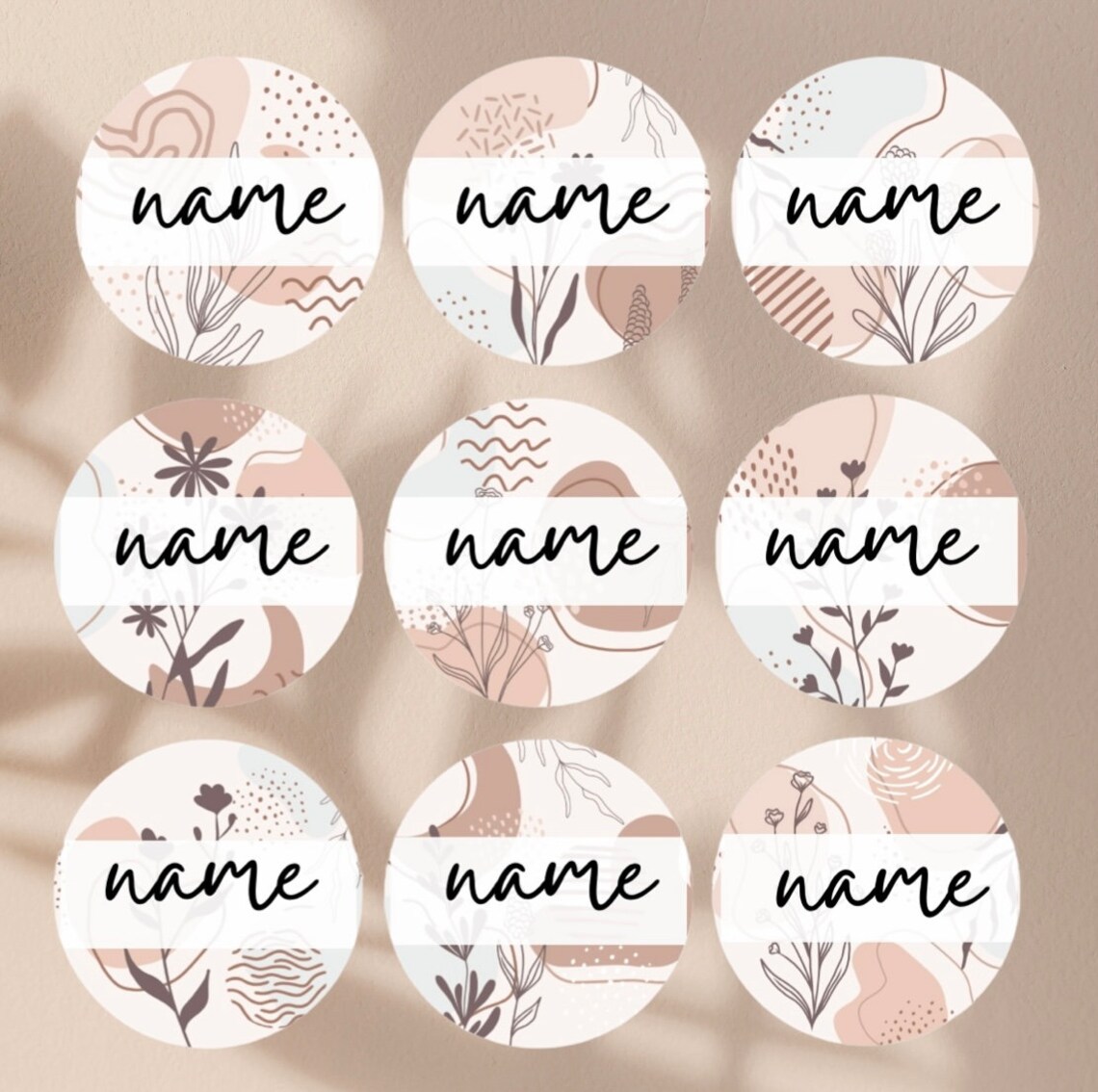 Teacher Trolley Labels | Editable Round Name Tags | Boho Classroom ...