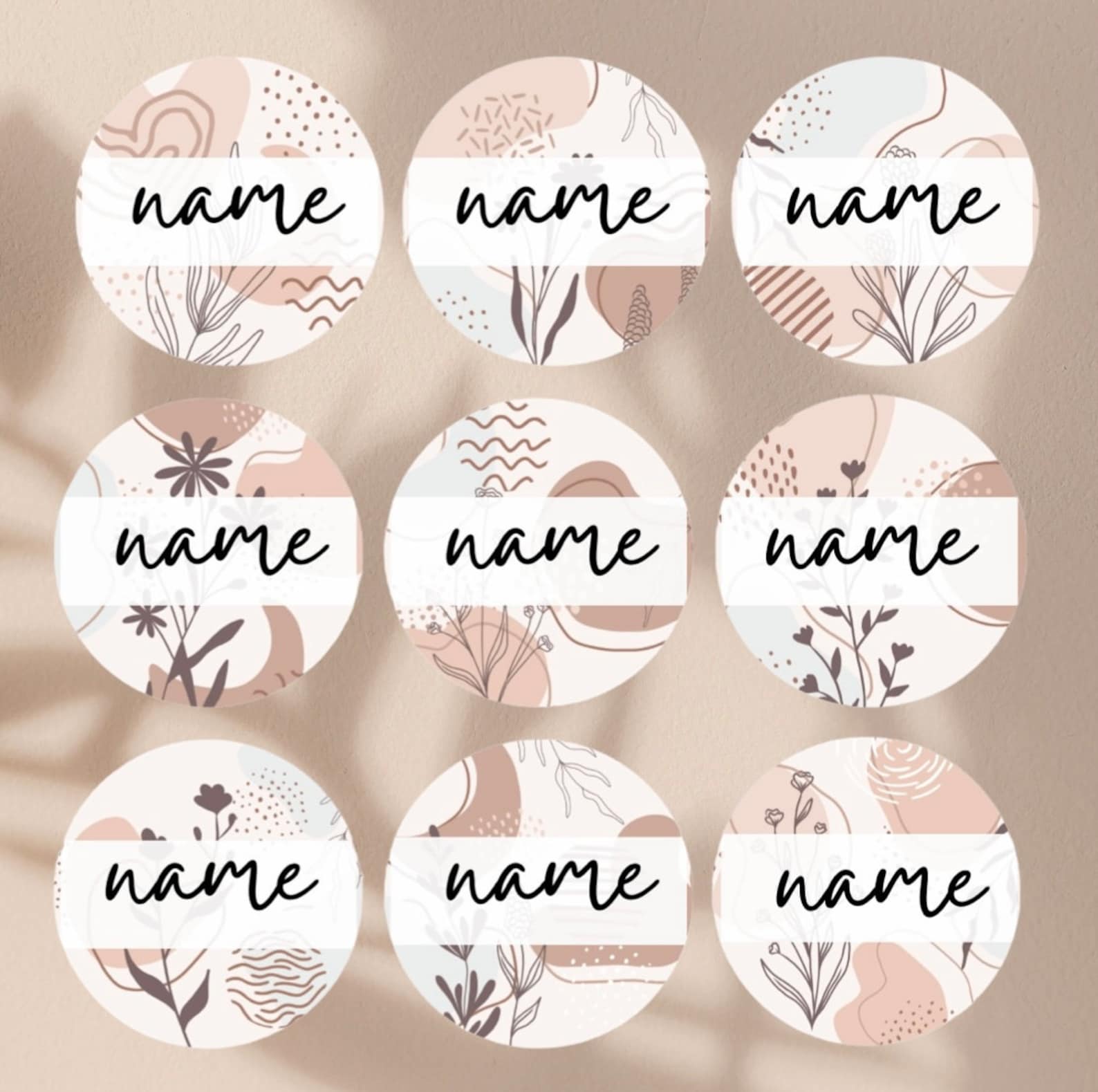 Teacher Trolley Labels | Editable Round Name Tags | Boho Classroom ...