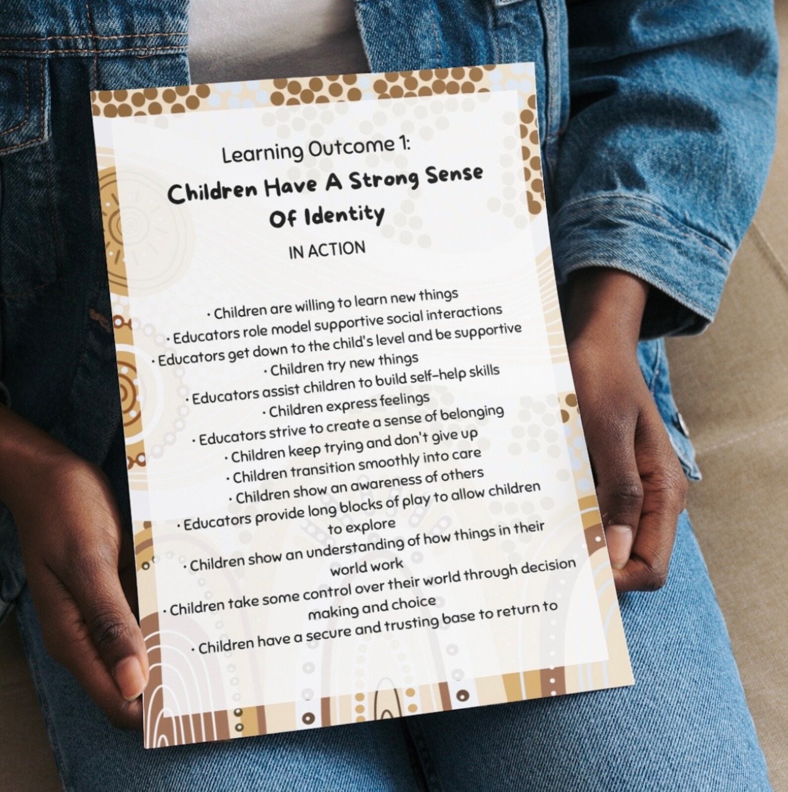 EYLF Learning Outcomes in Action Posters | Indigenous Art Style ...