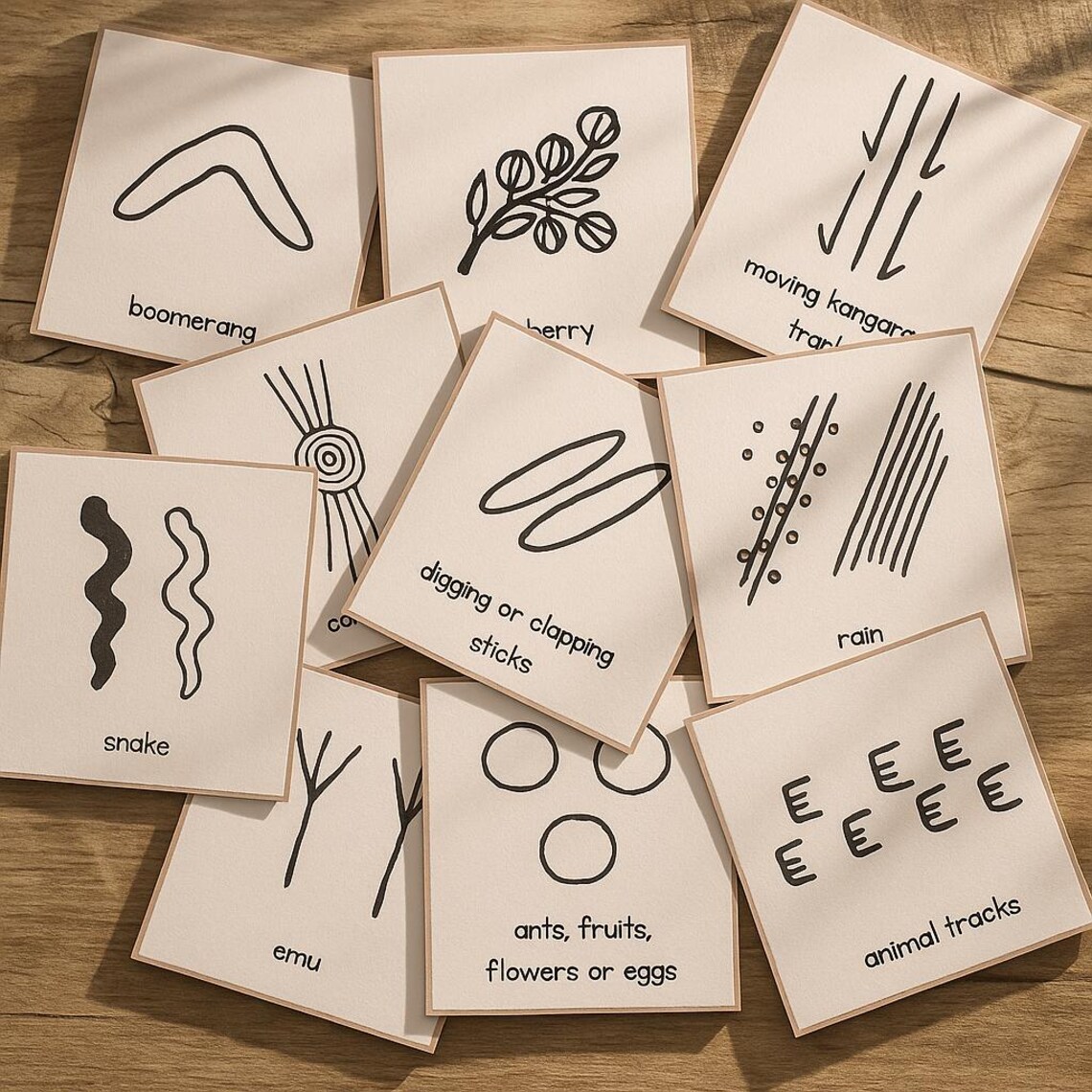 Indigenous Australian Symbol Flash Cards (digital Download) - Etsy ...