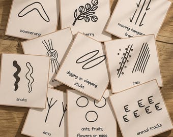 Indigenous Symbols Flashcards Australian Aboriginal Symbol Printable ...