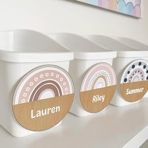 Editable Student Name Tags | Round Classroom Labels | Boho Rainbow Name ...