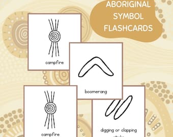 Indigenous Australian Aboriginal Symbol Flashcards Flash Cards ...