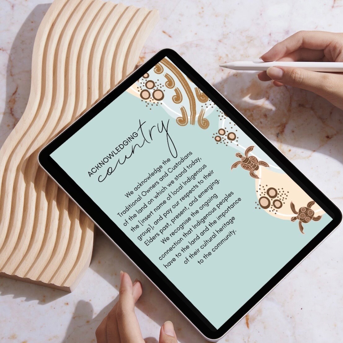 Editable Acknowledgement of Country Sign: Aboriginal Art (digital File ...