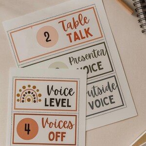 Boho Rainbow Voice Levels Classroom Display (digital Download) - Etsy