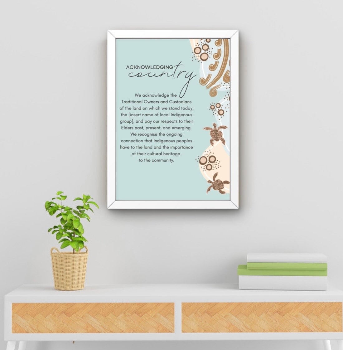 Editable Acknowledgement of Country Sign: Aboriginal Art (digital File ...