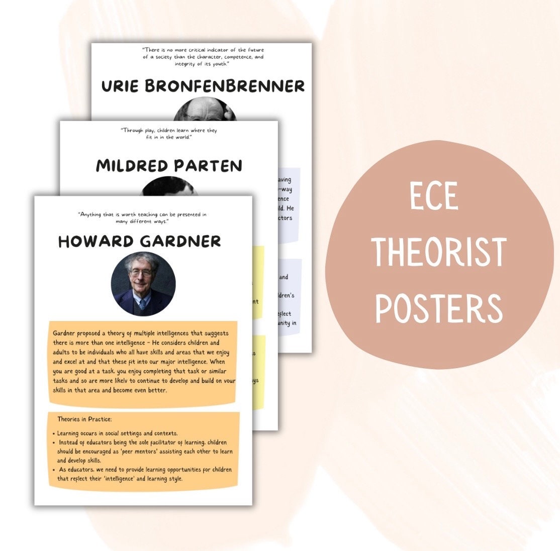 Theorist Posters: Early Childhood Education, Set of 9 - Etsy Australia