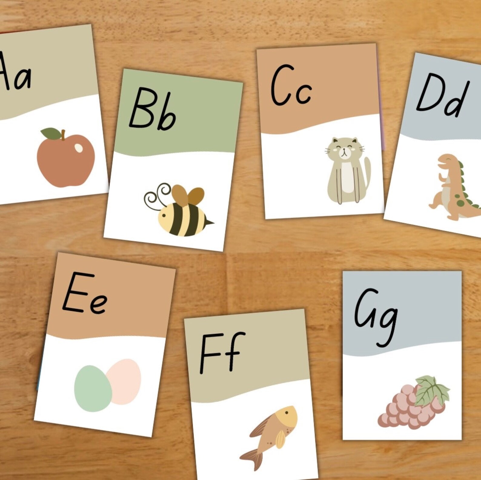 Alphabet Flash Cards - Etsy