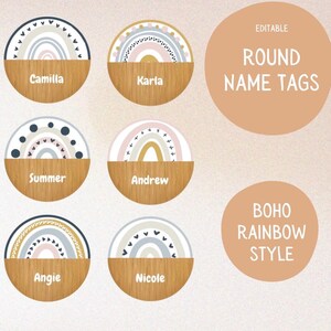 Circular Classroom Labels | Student Name Tags | Editable Name Tags ...