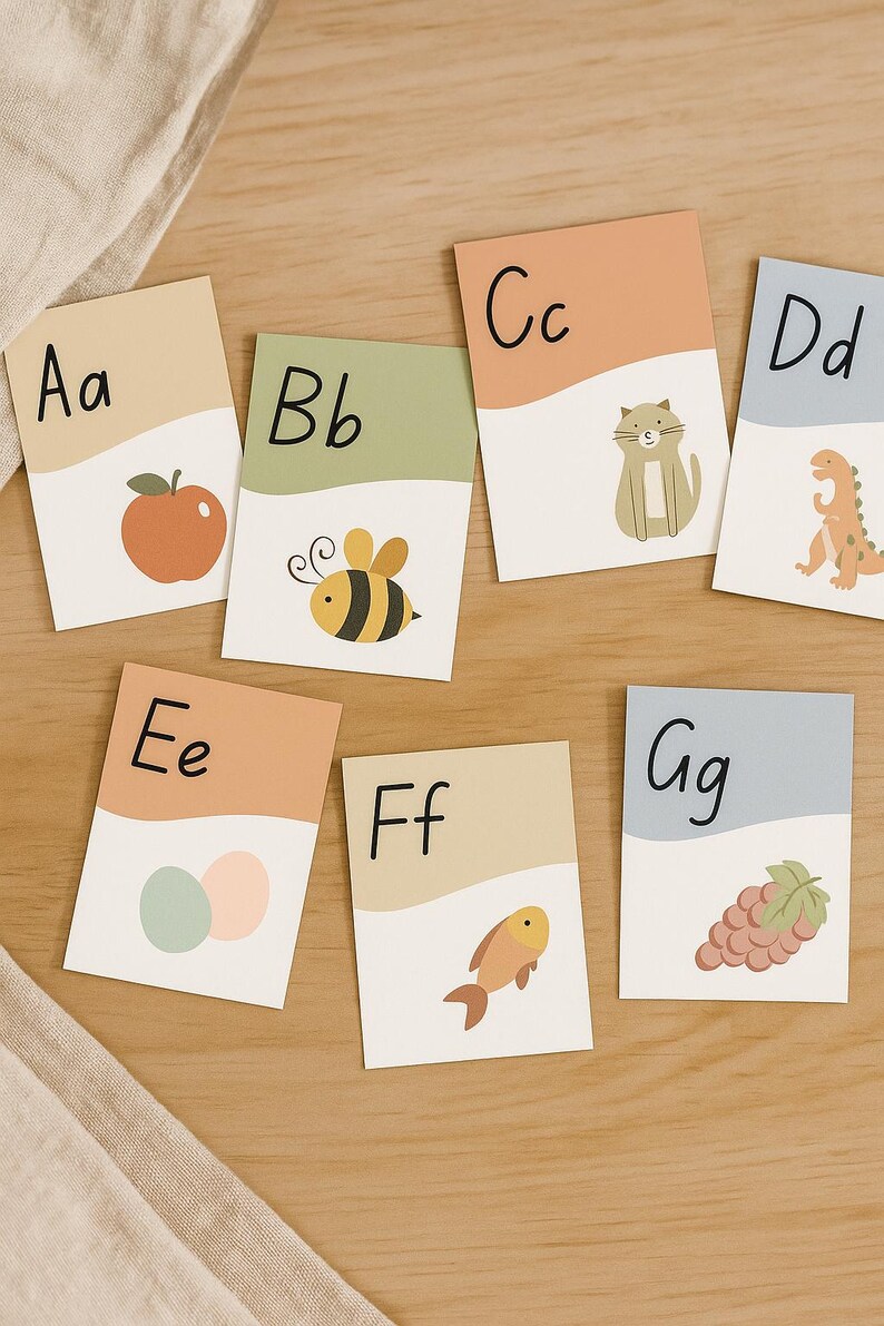 Alphabet Flash Cards: Neutral Classroom Decor (digital Download) - Etsy