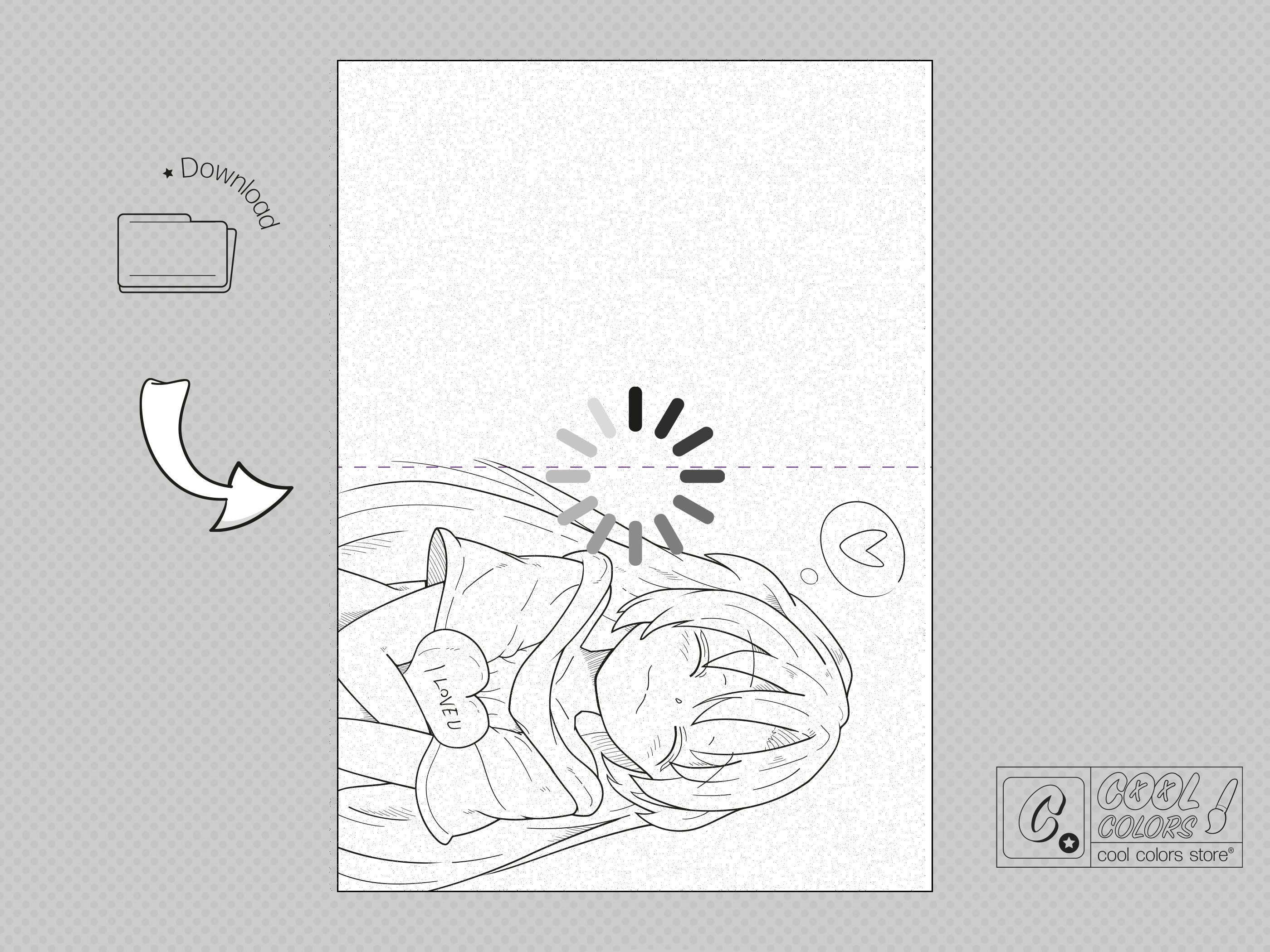 Loving Cute Anime Girl Printable Valentine's Day Card • Digital ...