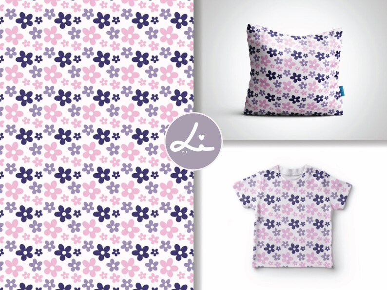 Digital Paper Pack Purple Pink Flower - Etsy