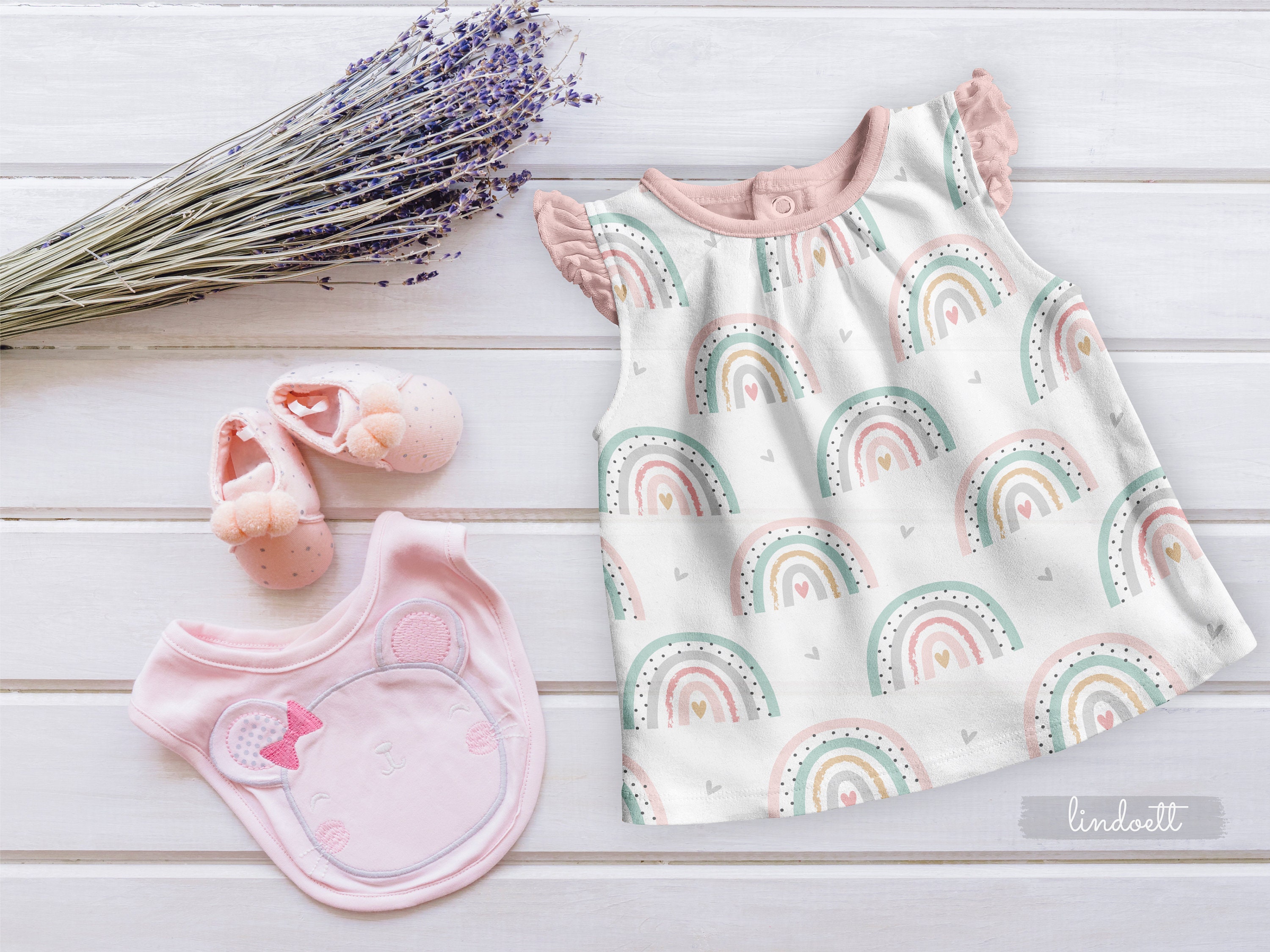 Pastel Rainbows Love Digital Papers Set, 16 Papers Pastel Valentine ...