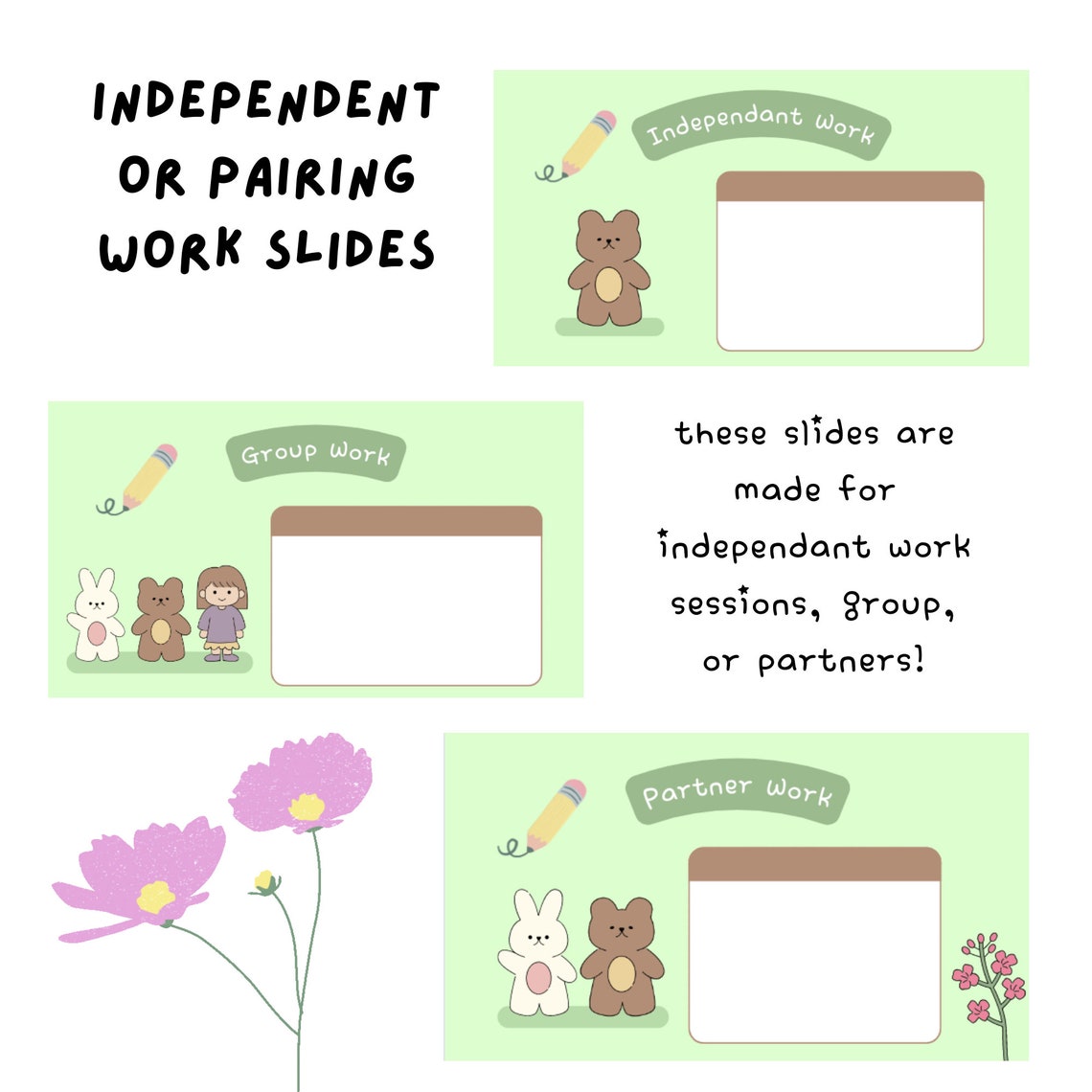 Pastel Lesson Template for Teaching on Google Slides / Power Point - Etsy