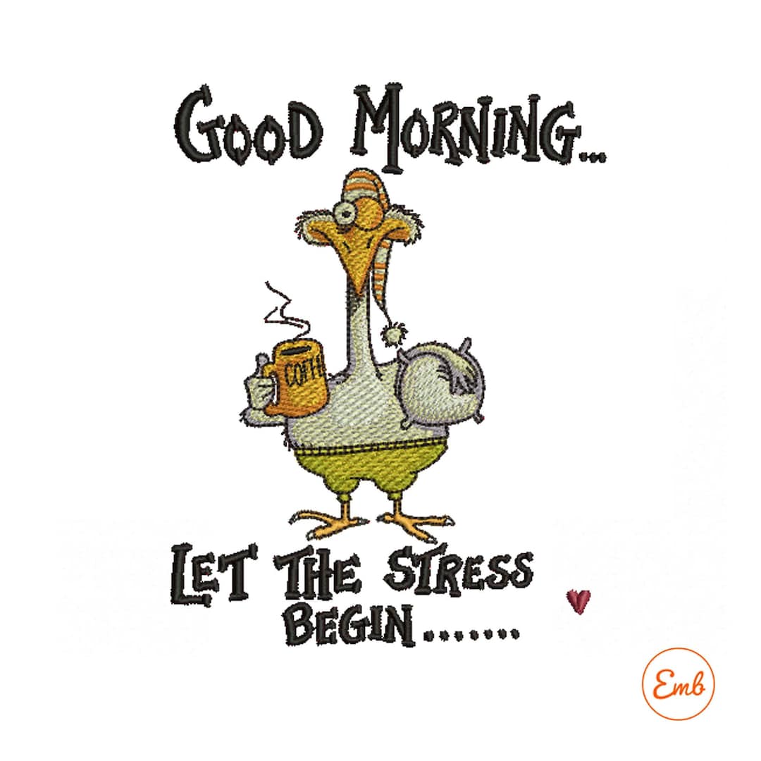 Crook Embroidery, Funny Bird Design Files 2022, Coffee Pattern, Good ...