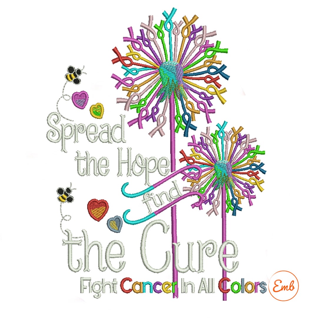 Hope for the Cure | Cancer Embroidery Design - Etsy