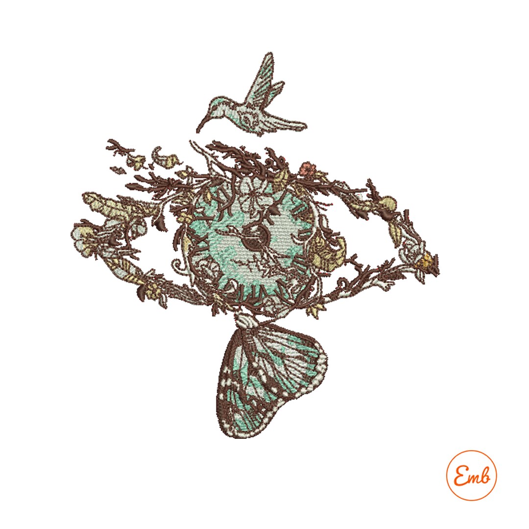 Butterfly Eye PES DST Design File - Etsy
