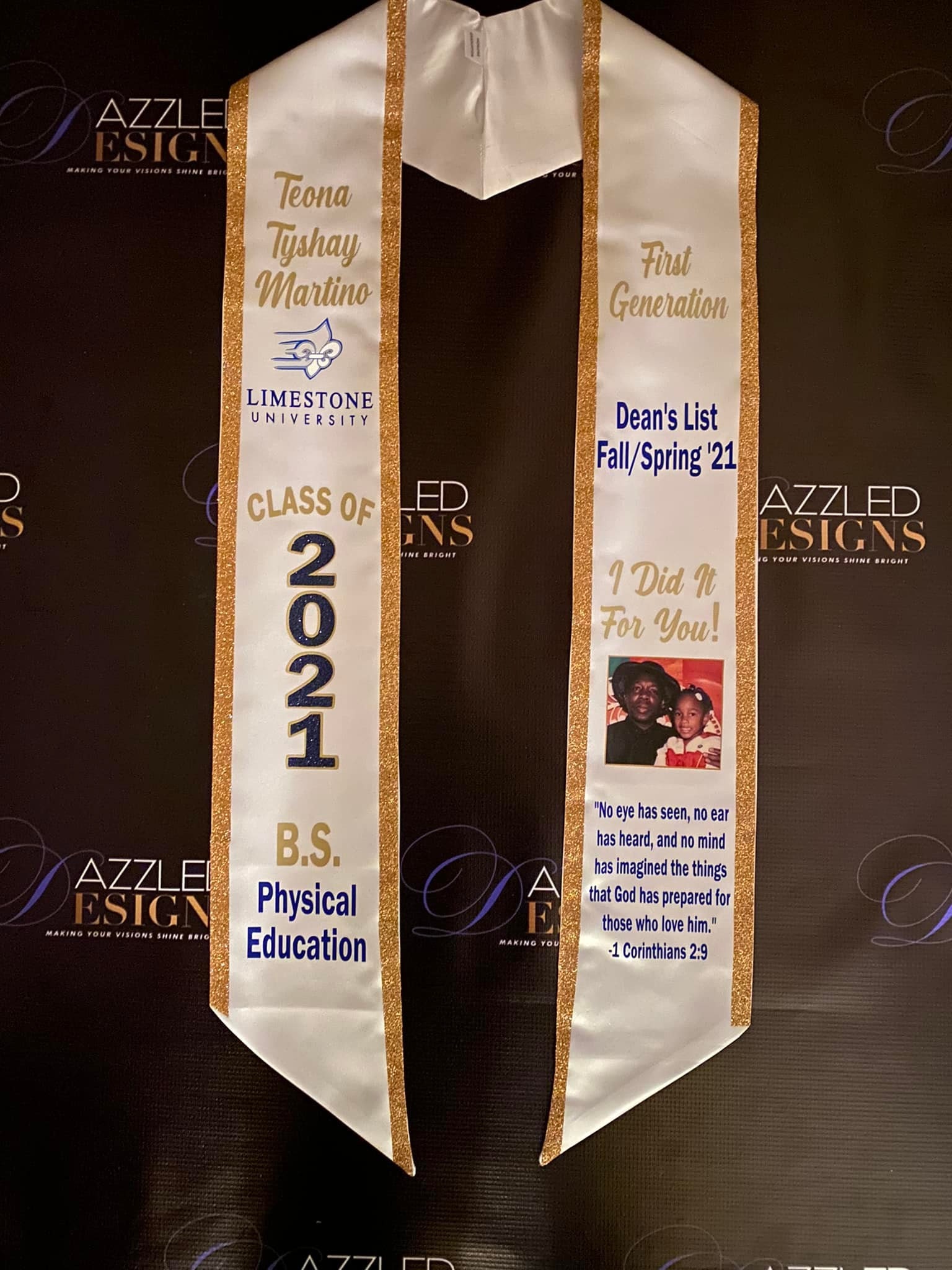 Custom Glitter Trim Graduation Stoles - Etsy