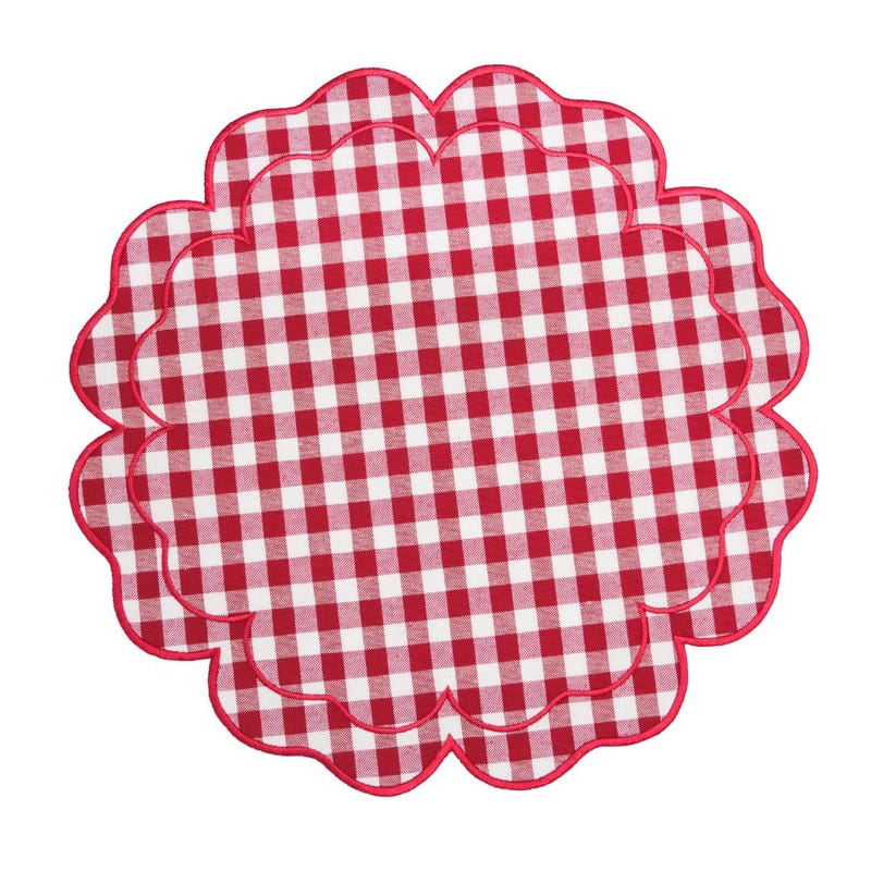 Round Red Placemats - Etsy