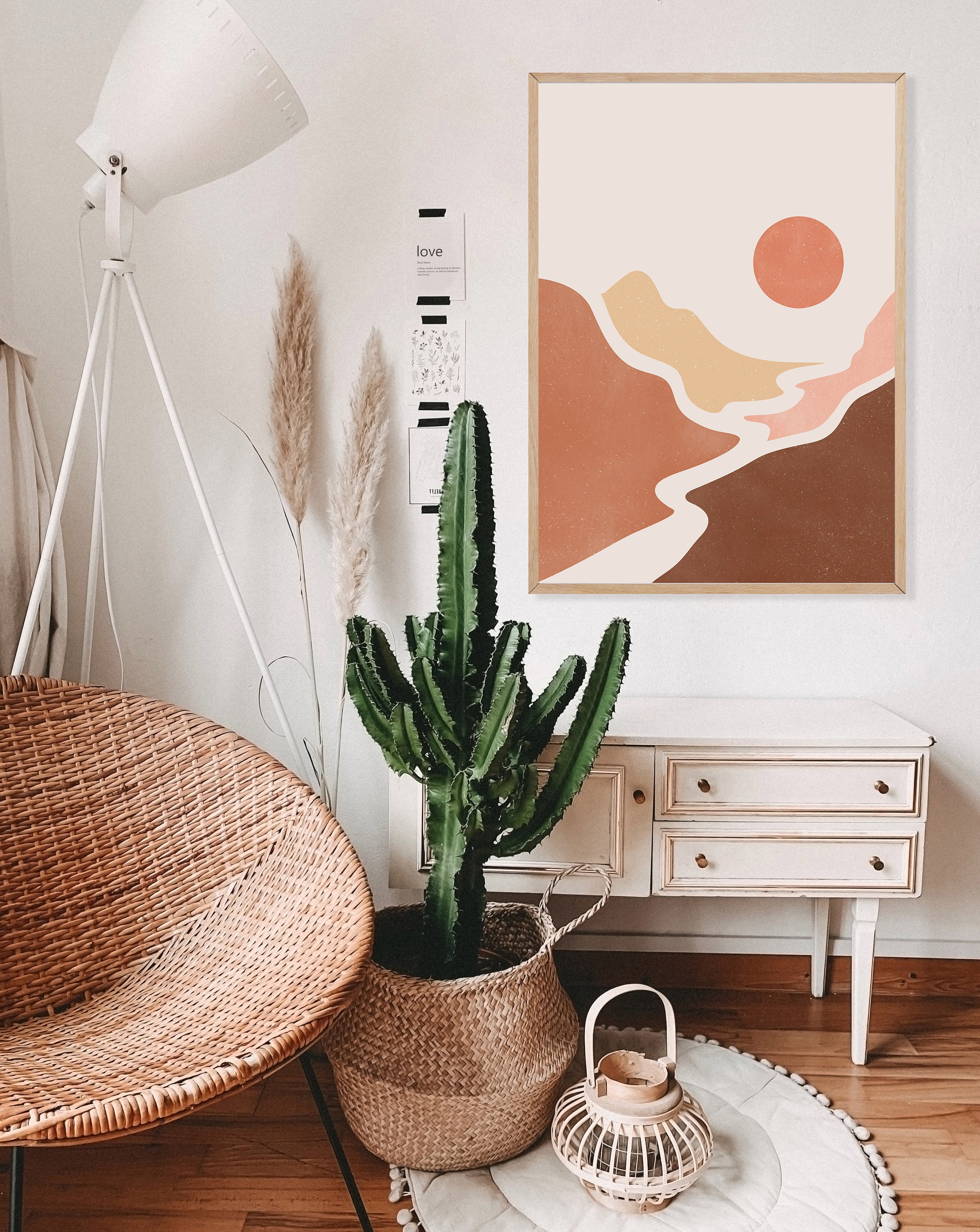 Sun Landscape Art Print Abstract Sun Art Print Minimalist - Etsy