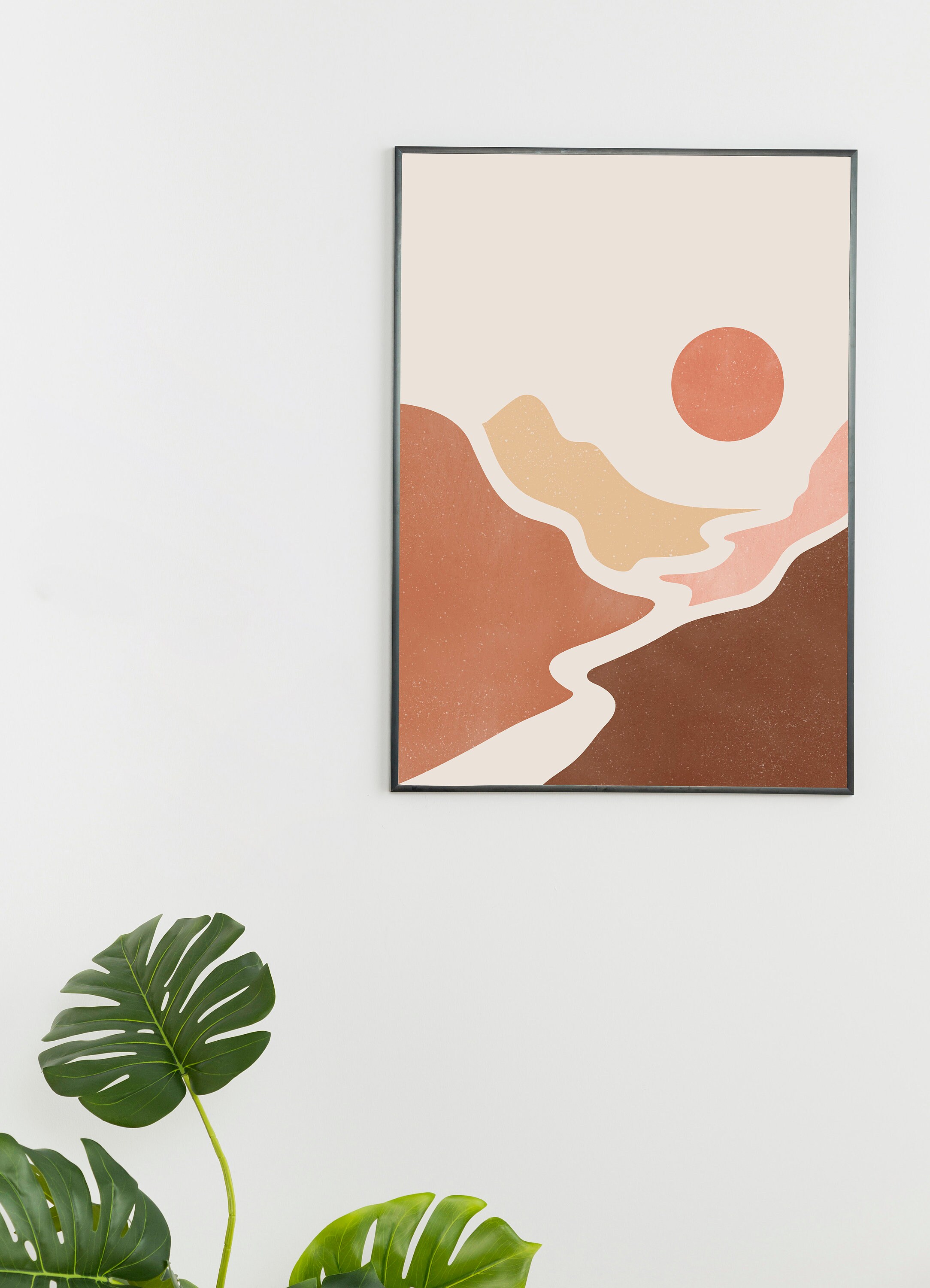 Sun Landscape Art Print Abstract Sun Art Print Minimalist - Etsy