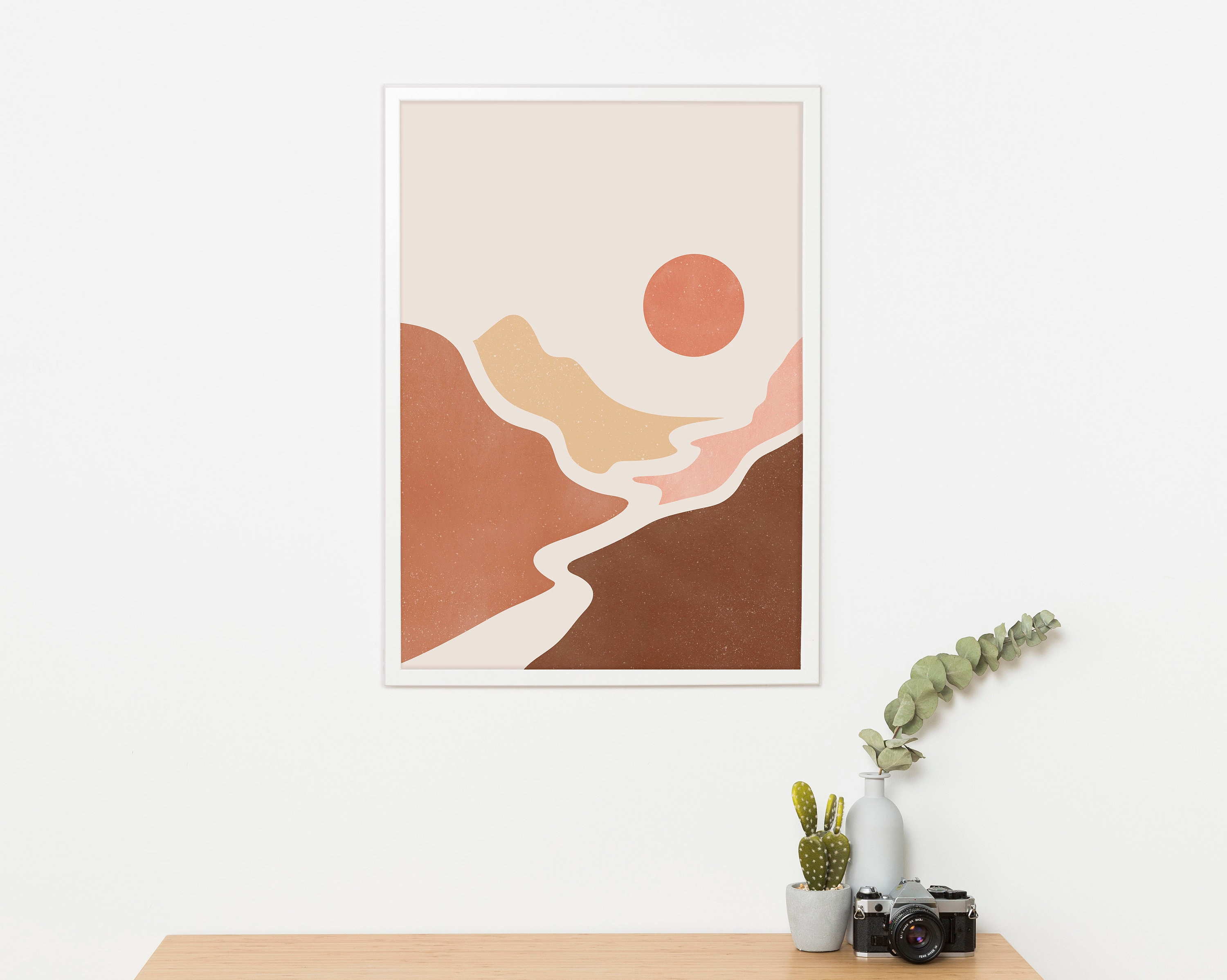 Sun Landscape Art Print Abstract Sun Art Print Minimalist - Etsy