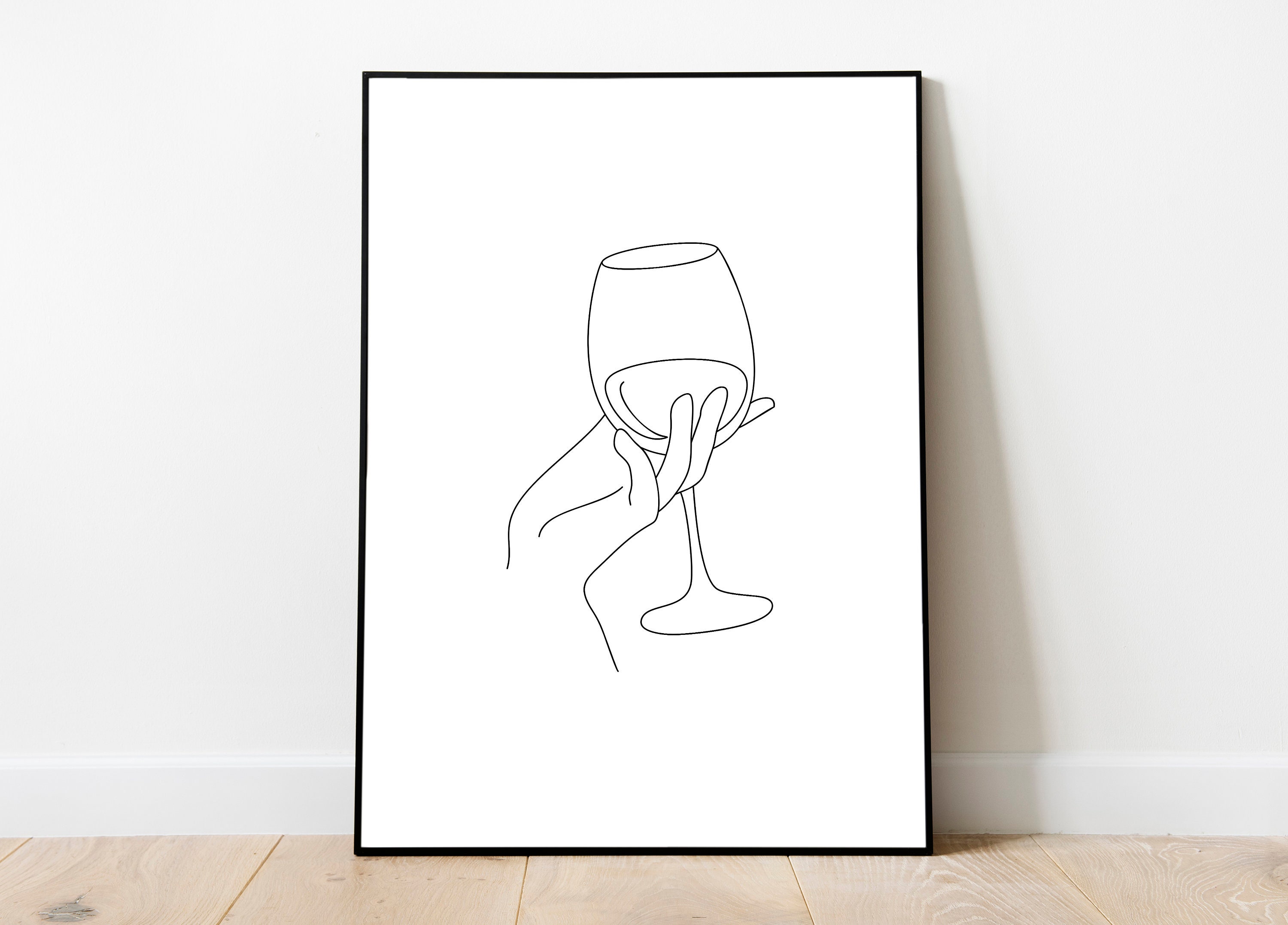 Wine Print Fine Line, Wine Woman Line Art, Minimalist Wine Lover Art ...
