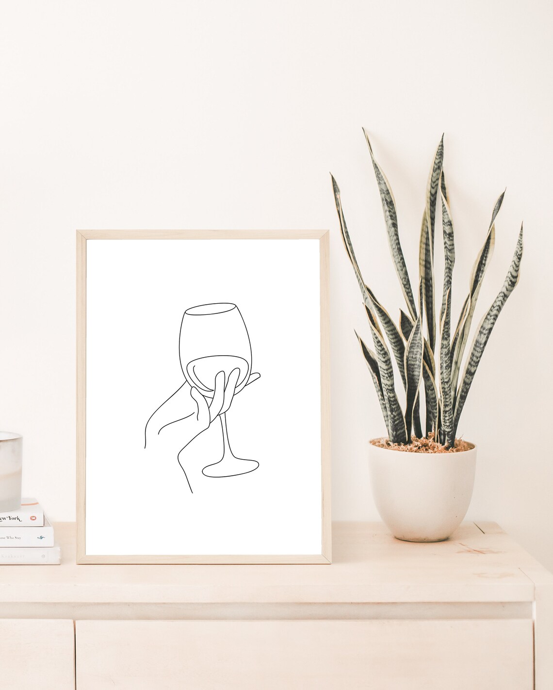 Wine Print Fine Line, Wine Woman Line Art, Minimalist Wine Lover Art ...