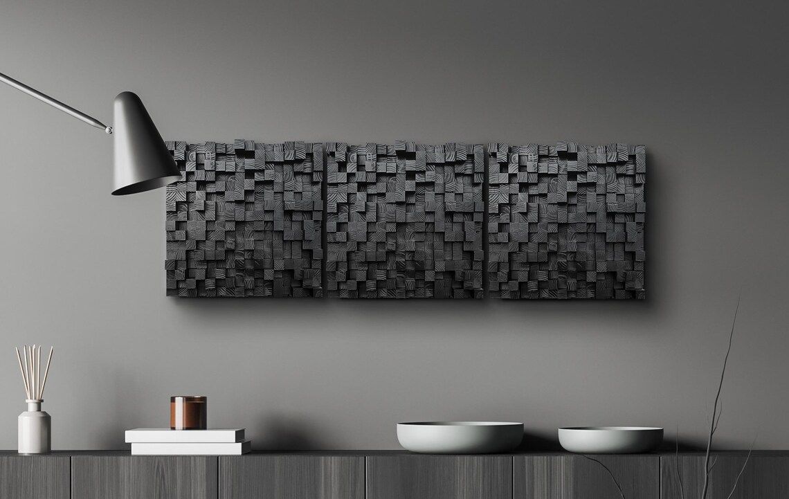 3D Wall Art, Sound Diffusing Panel, Sound Diffuser, Cube Wall Art ...