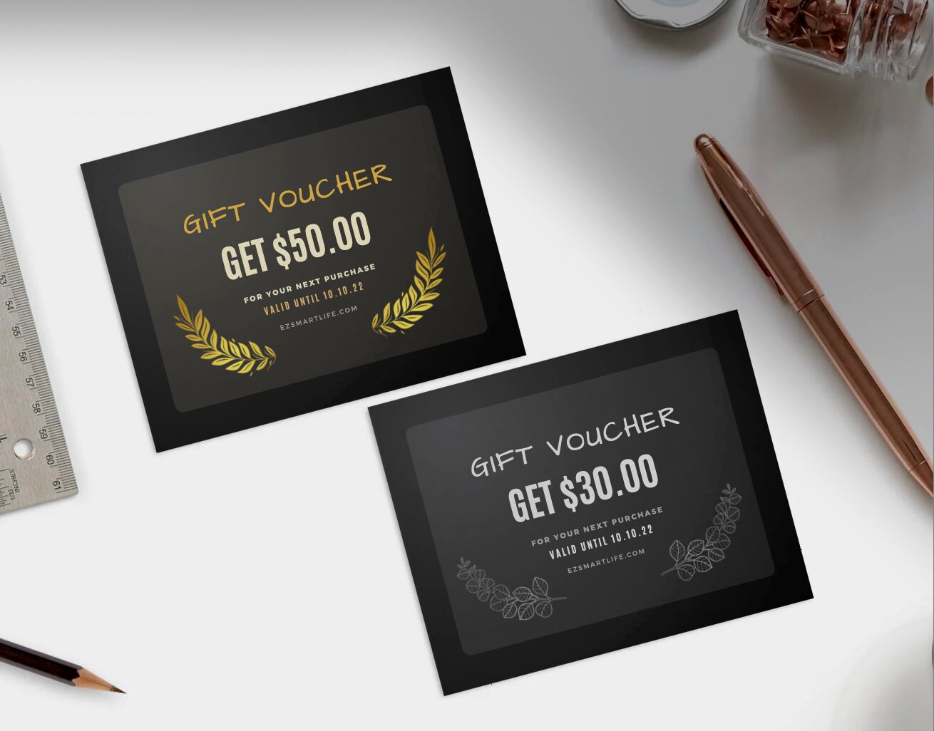 Printable Editable Gift Voucher Template | Digital Product - Etsy
