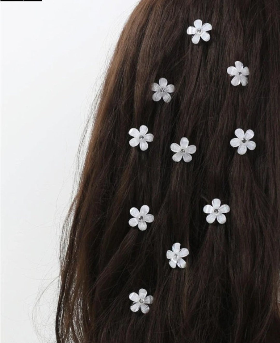 10 Pcs Daisy Flower Hair Clip, Mini Flower Hair Claw Clip, Pearl Flower ...