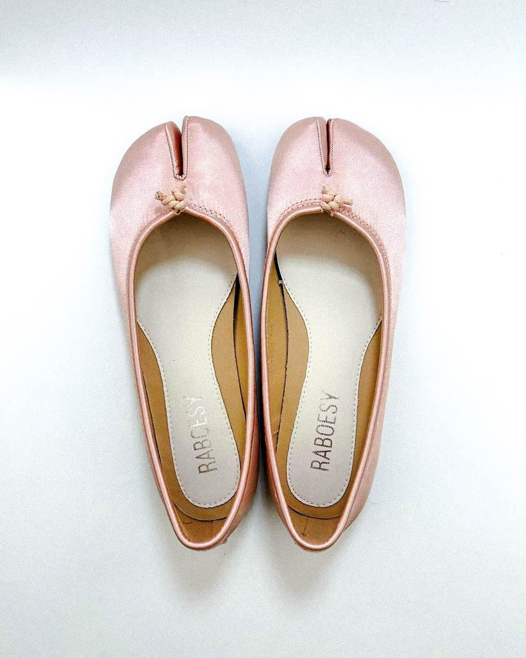 Satin Tabi Ballet Flats | Cute Split Toe Shoes | Stylish Pink Split Toe ...